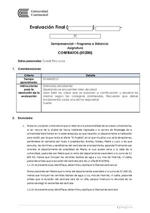 Evaluación Final - Derecho de la regulación - Evaluación Final (A) 2023 -10-B Semipresencial ...