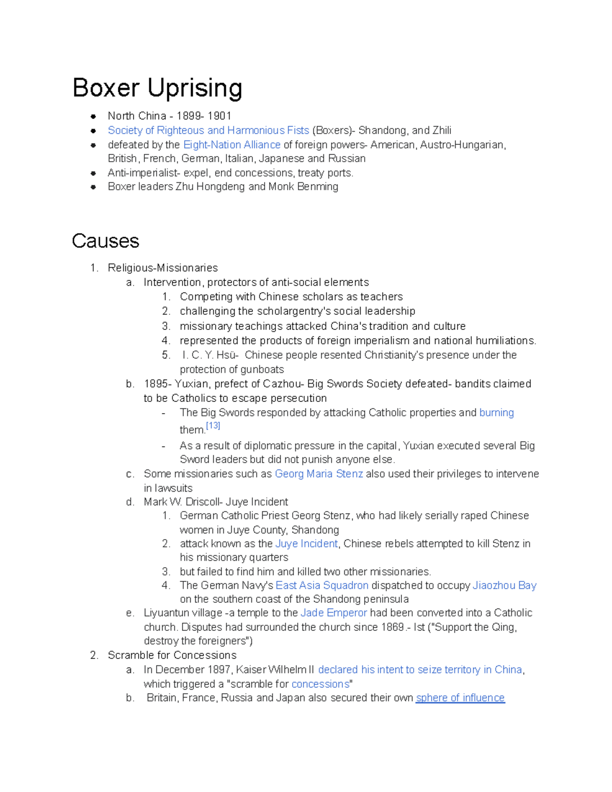 Boxer Uprising - Boxer Uprising North China - 1899- 1901 Society of ...
