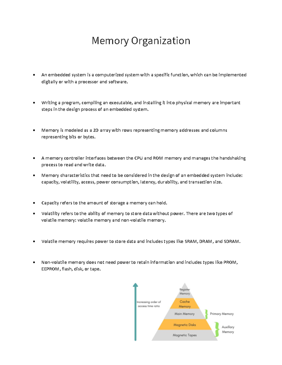Memory Types, Segments and Management part 1 - Memory Organization An ...