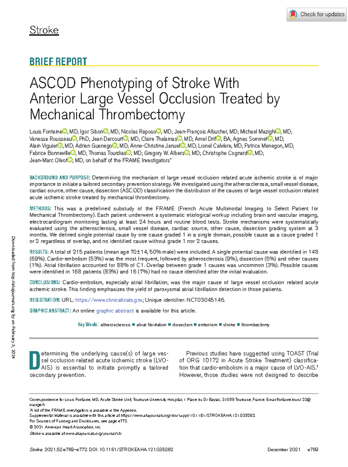 Ascod Ascod Phenotyping of Stroke With - Stroke is available at ...