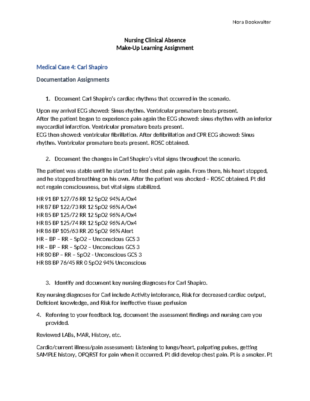 Clinical Make Up 2023Carl - Nora Bookwalter Nursing Clinical Absence ...