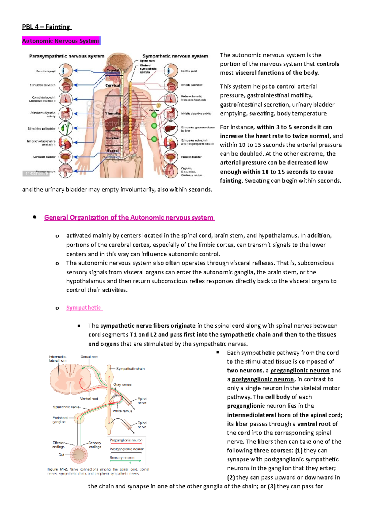 PBL4 - medicine- circulation and breathing I - PBL 4 – Fainting ...