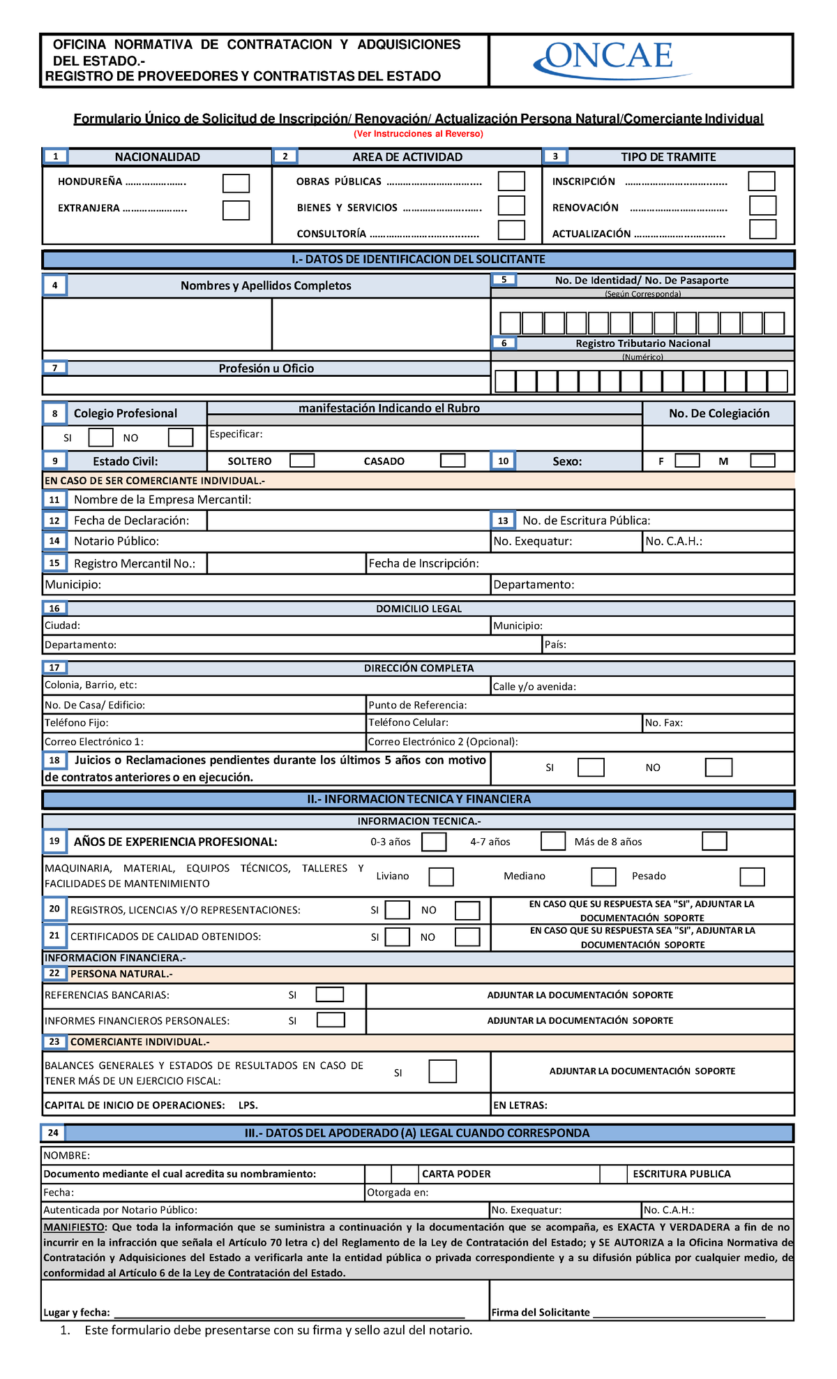 Formulario Inscripcion Persona Natural 11012019 oncae - Colegio ...