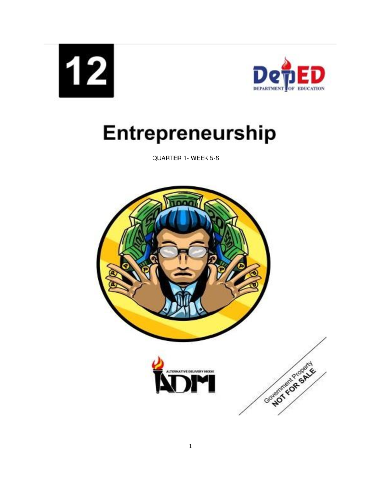 Entrep-W5-6 - MODULE IN ENTREPRENEURSHIP - QUARTER 1- WEEK 5- Republic of the Philippines ...