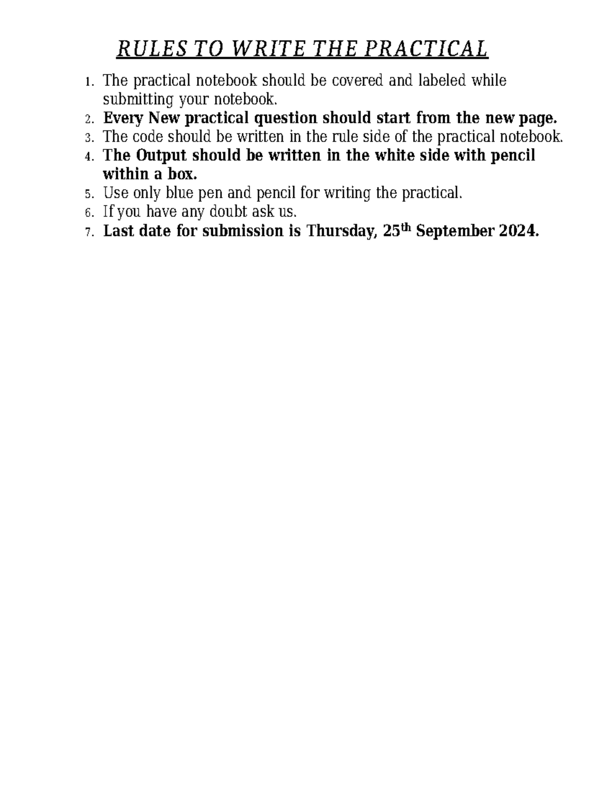 Practicals ON JAVA - Java practical - RULES TO WRITE THE PRACTICAL 1 ...