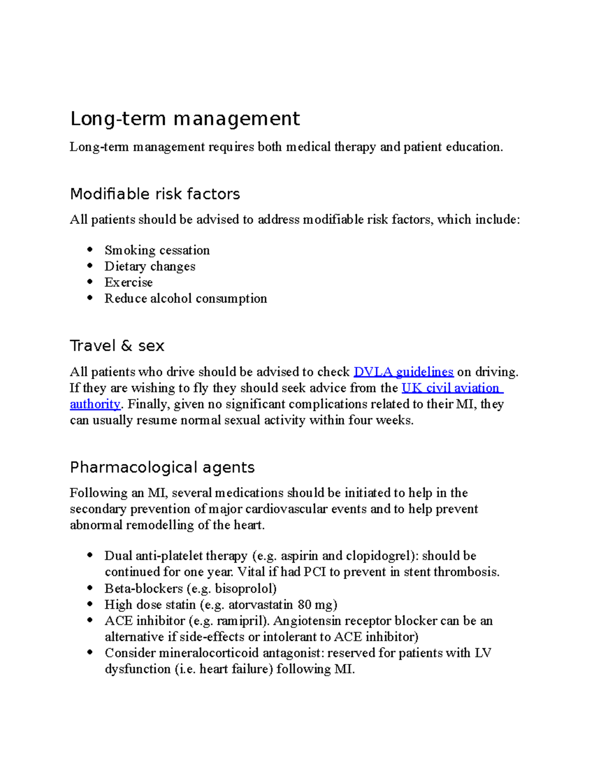 Long-term management of ACS - Long-term management Long-term management ...