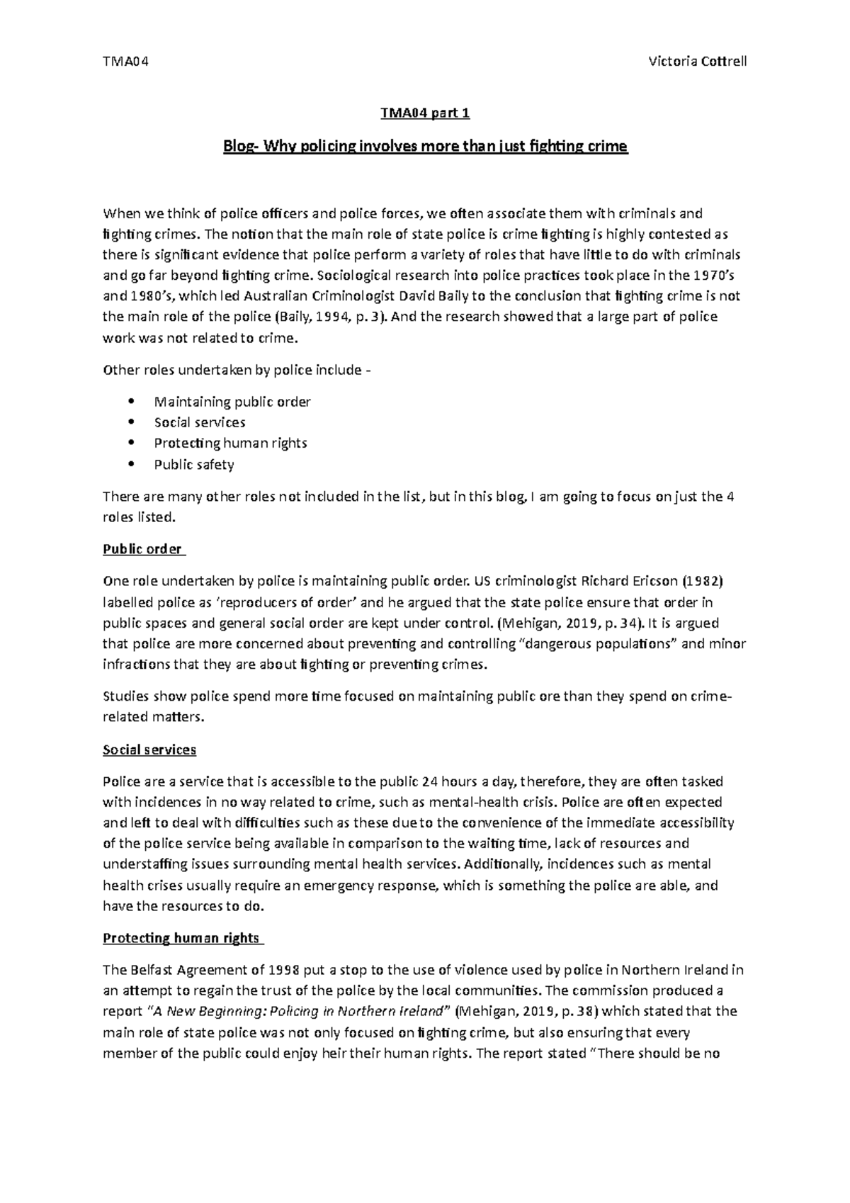 TMA04 Criminology - TMA04 Victoria Cottrell TMA04 part 1 Blog- Why ...