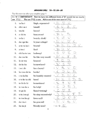 Practice test CDEF - Part 3 - JAPANESE 1 - Studocu