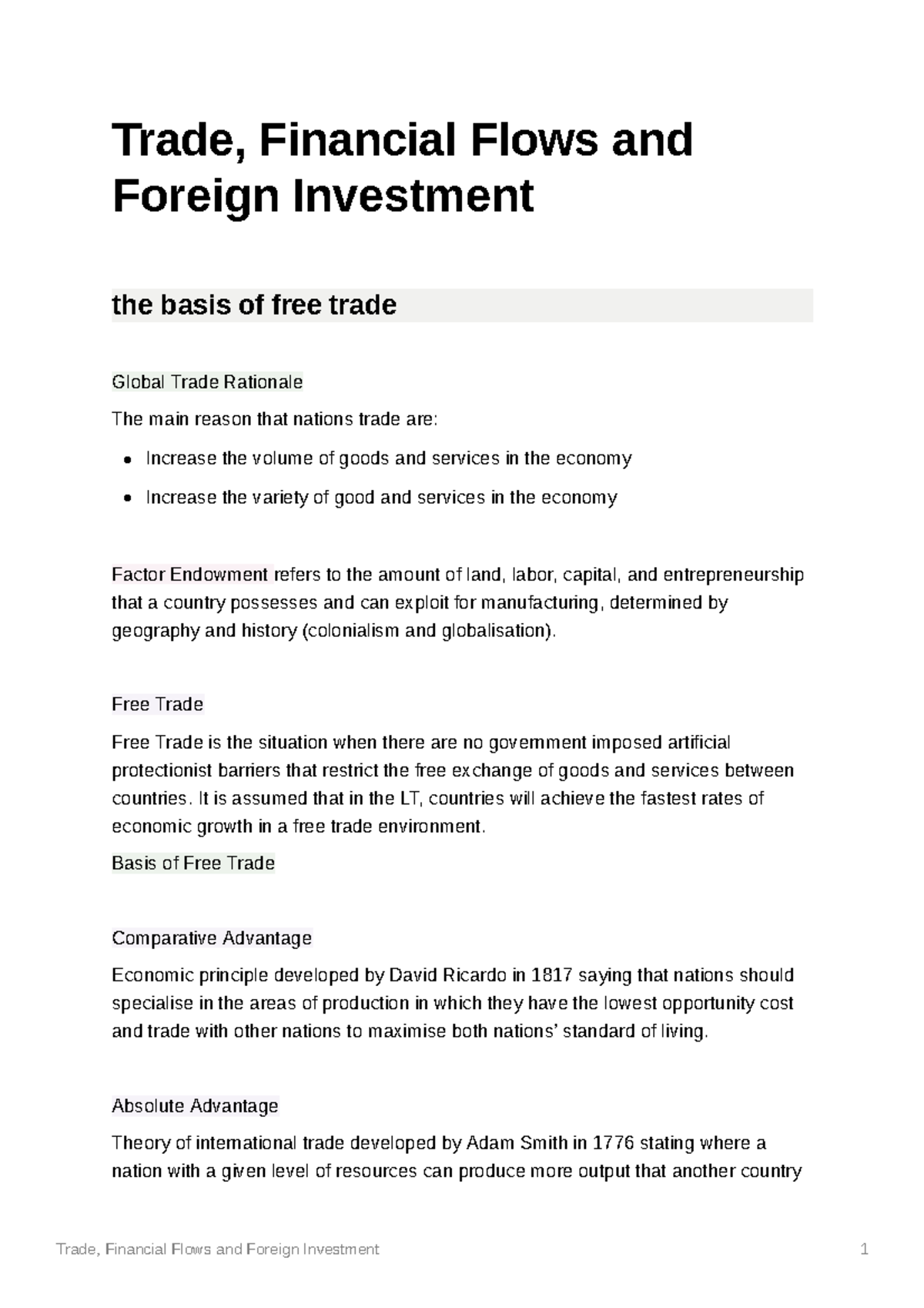 Trade financial flows and fdi - Trade, Financial Flows and Foreign ...