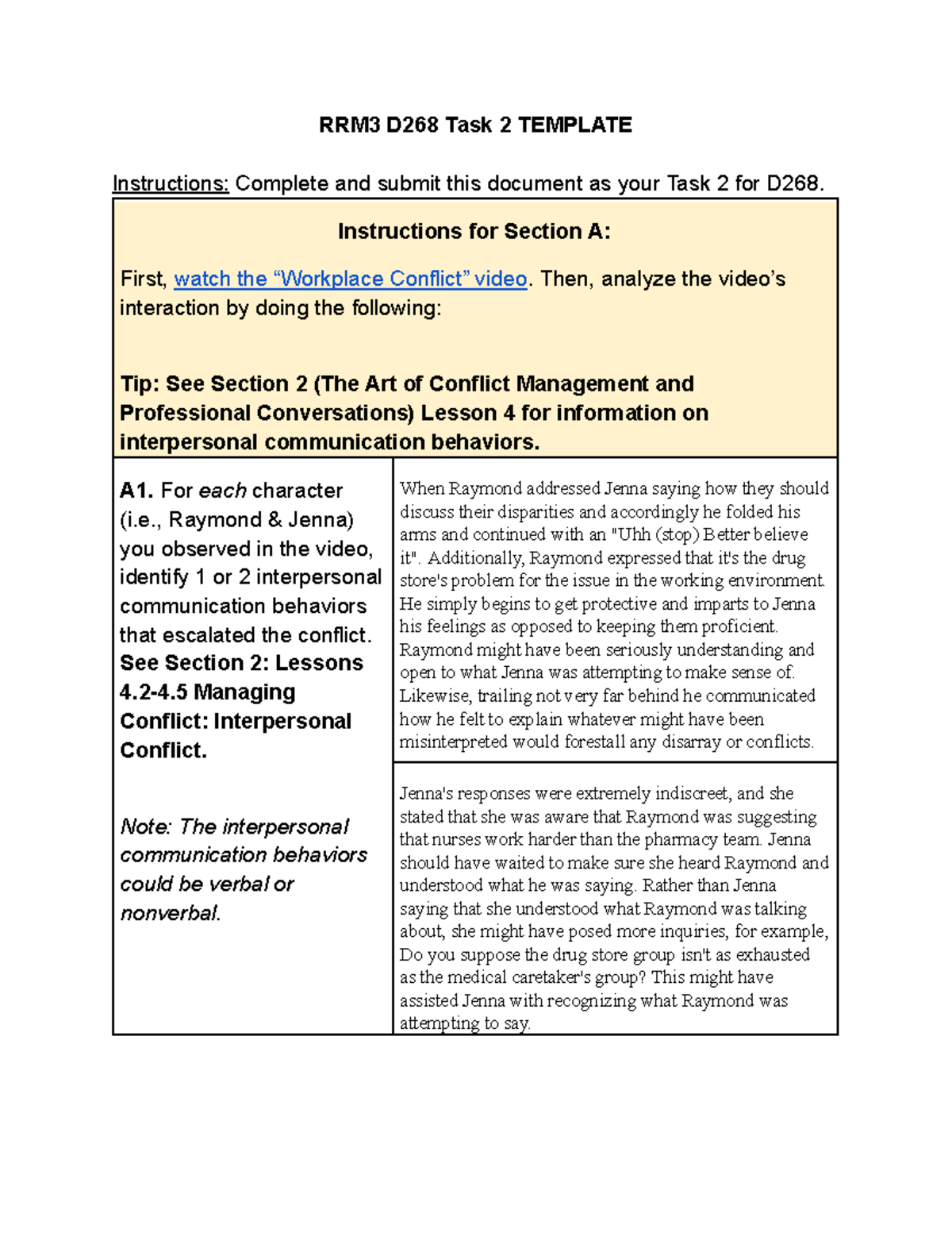 Copy of RRM3 TASK 2 Communication Strategies - RRM3 D268 Task 2 ...