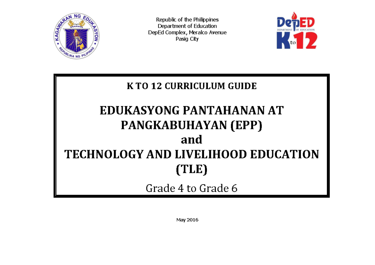 EPP-CG - EPP CG - Republic of the Philippines Department of Education ...