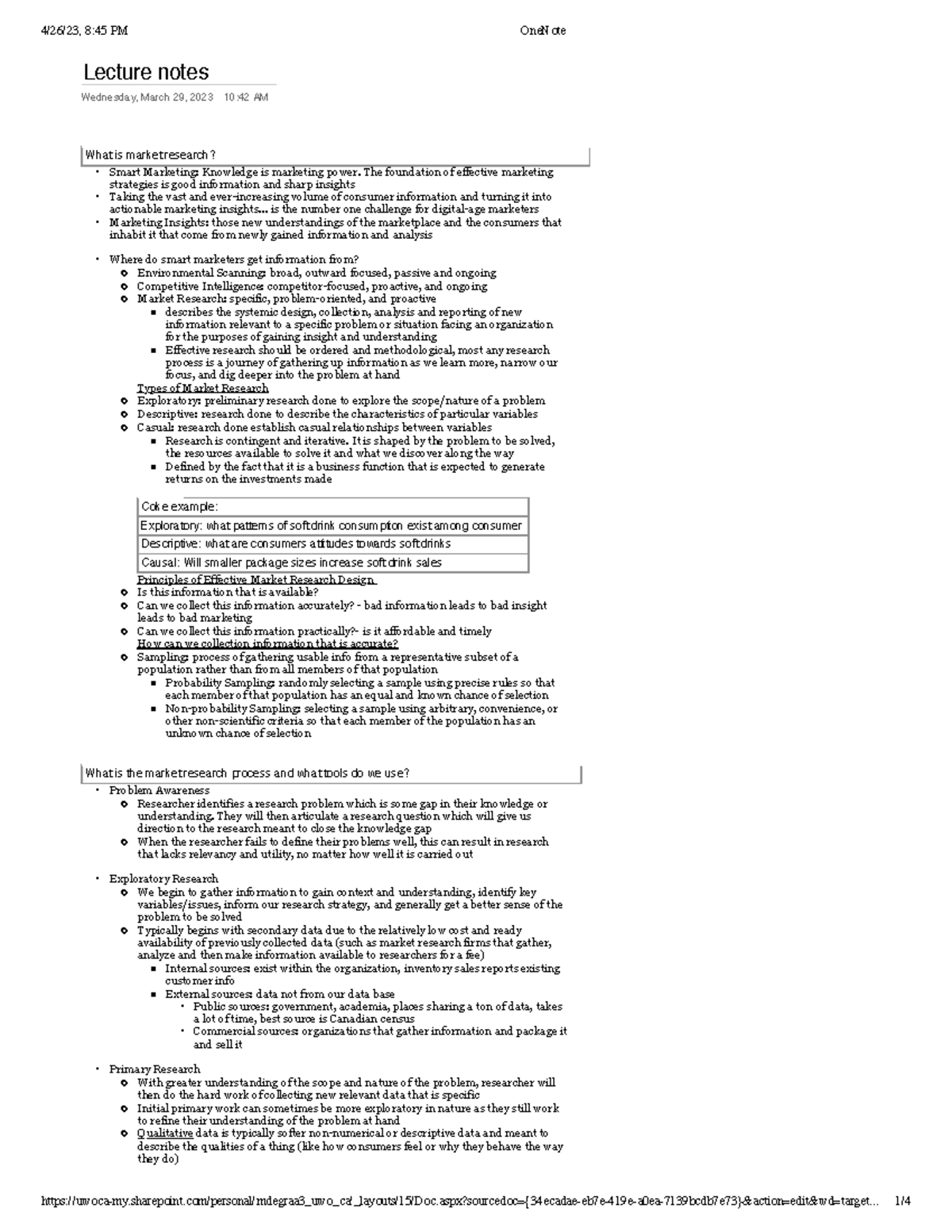 Mos 1021 Lecture 8 Lecture Notes Wednesday March 29 2023 10 42 Am