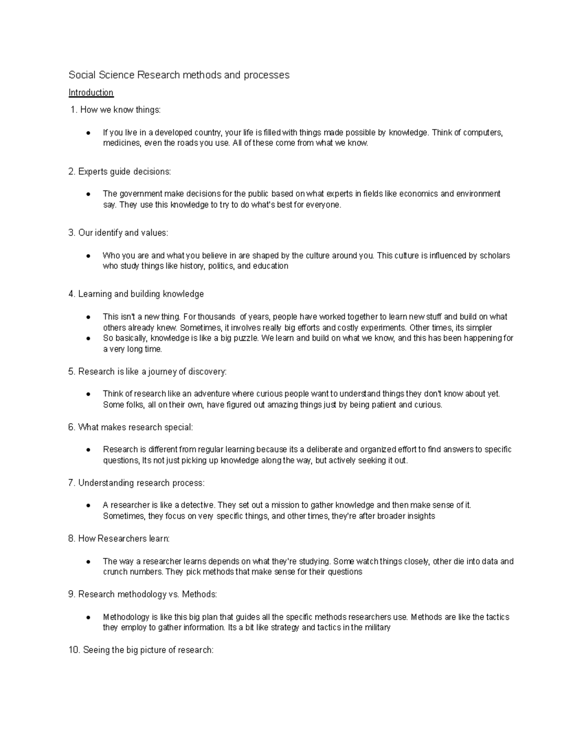 Introduction to social science - Social Science Research methods and ...