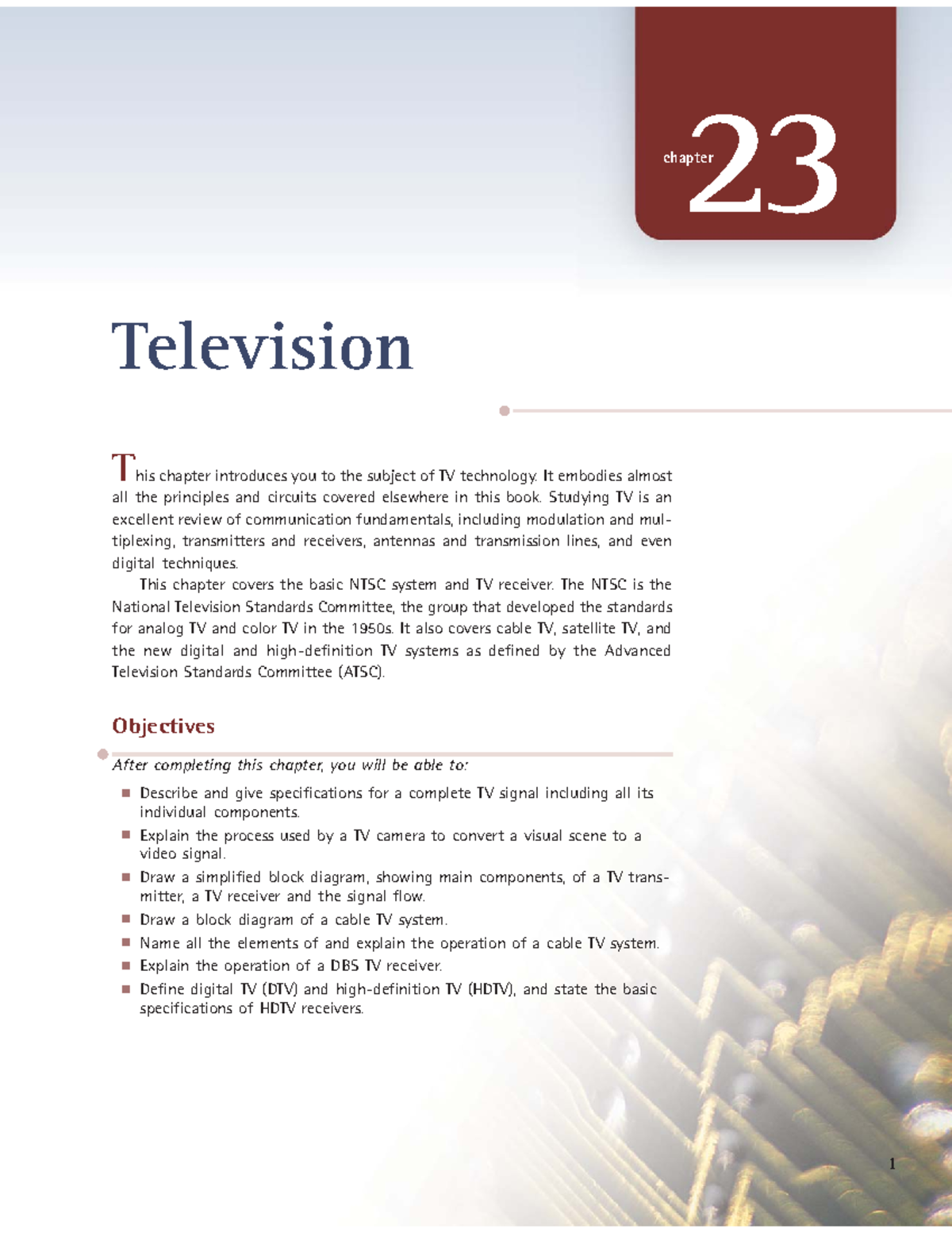 Chapter 23 Television - hiokn - 23 chapter T his chapter introduces you ...