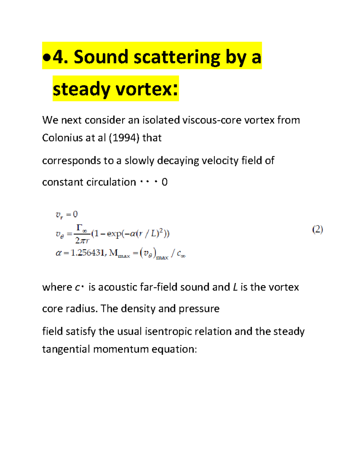 Sound scattering by a steady vortex - 4. Sound scattering by a steady ...