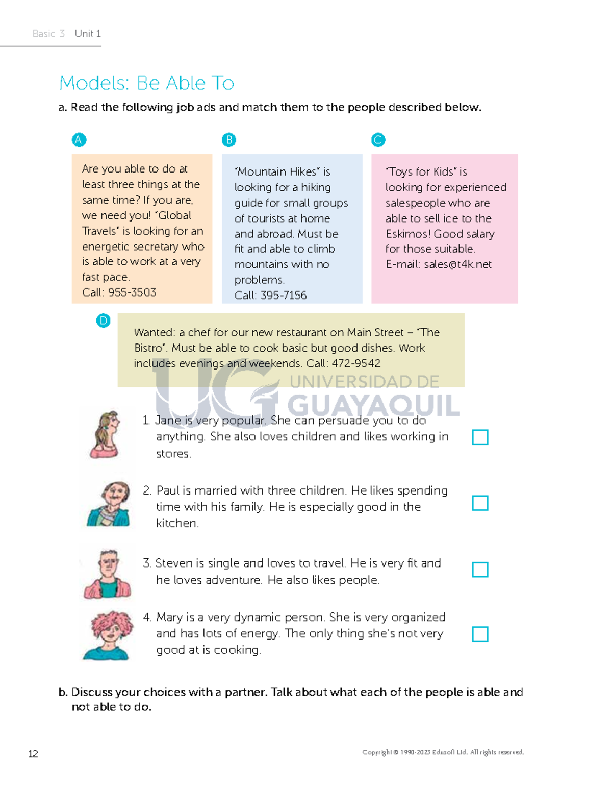 Classwork 1 - ... - Basic 3 12 Unit 1 Copyright © 1990-202 3 Edusoft ...