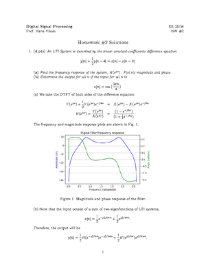 Hw1 - homework set #1 - Digital Signal Processing EE 351M Prof. Haris Vikalo HW # August 24 ...