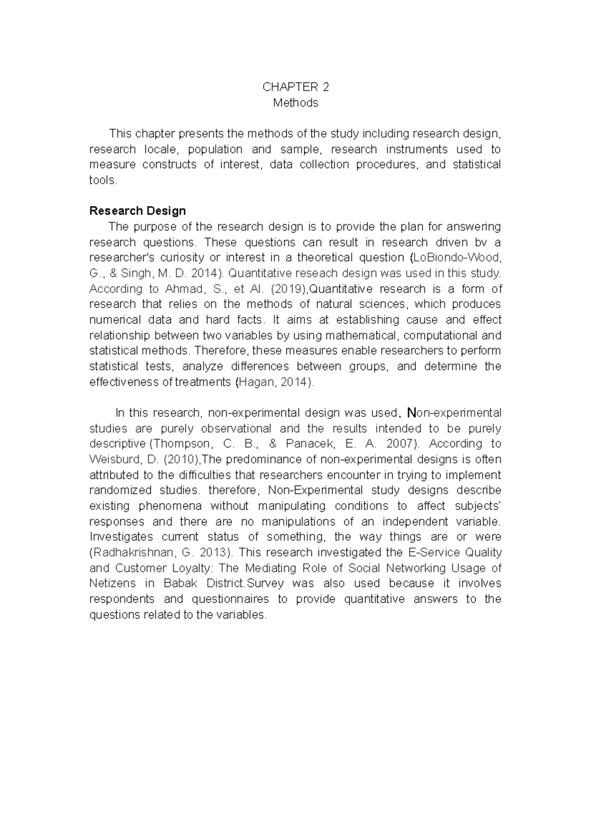 Chapter 2 Research design Mecua - CHAPTER 2 Methods This chapter ...