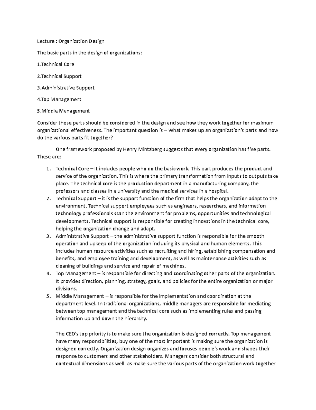 Lecture Organization Design Lecture Organization Design The Basic 1757