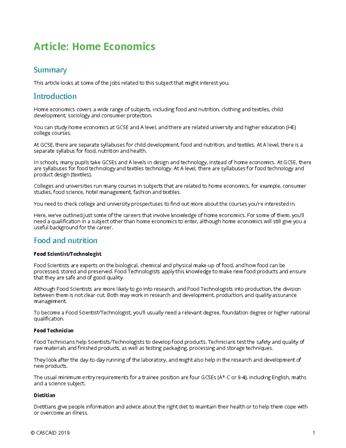 Article-Home-Economics - Article: Home Economics Summary This article ...