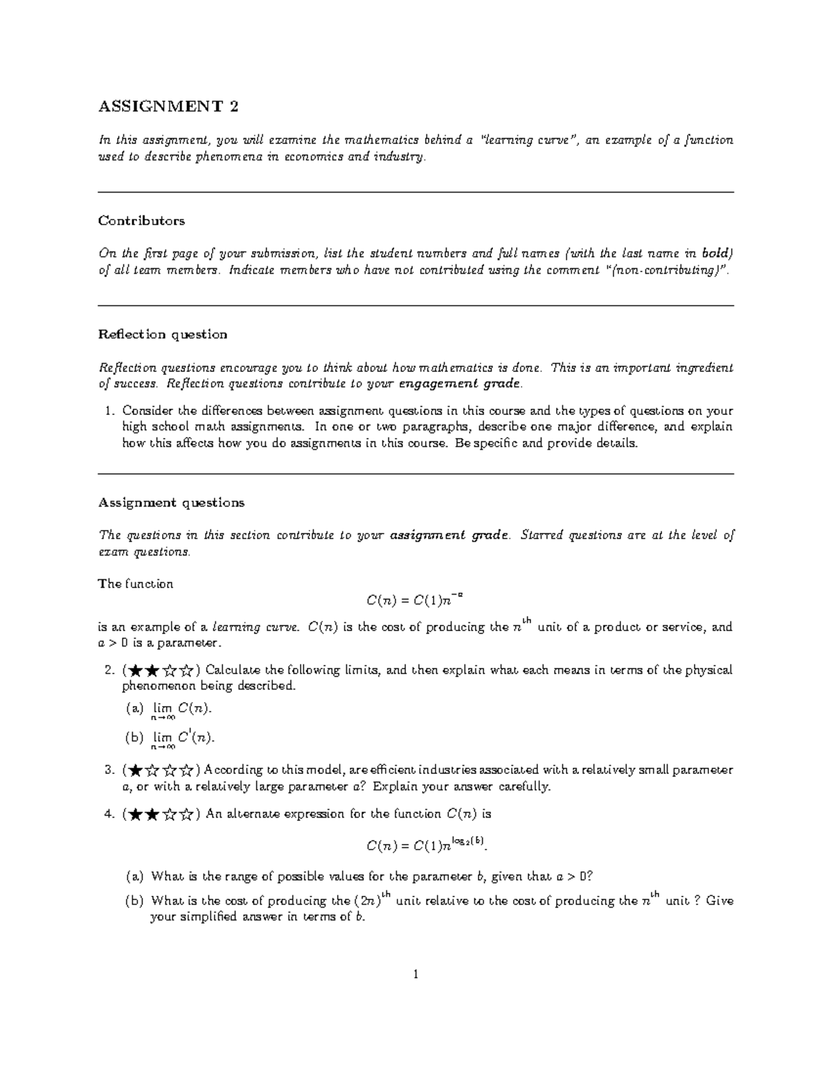 A2(180) - Assignment for small group - ASSIGNMENT 2 In this assignment, you will examine the ...