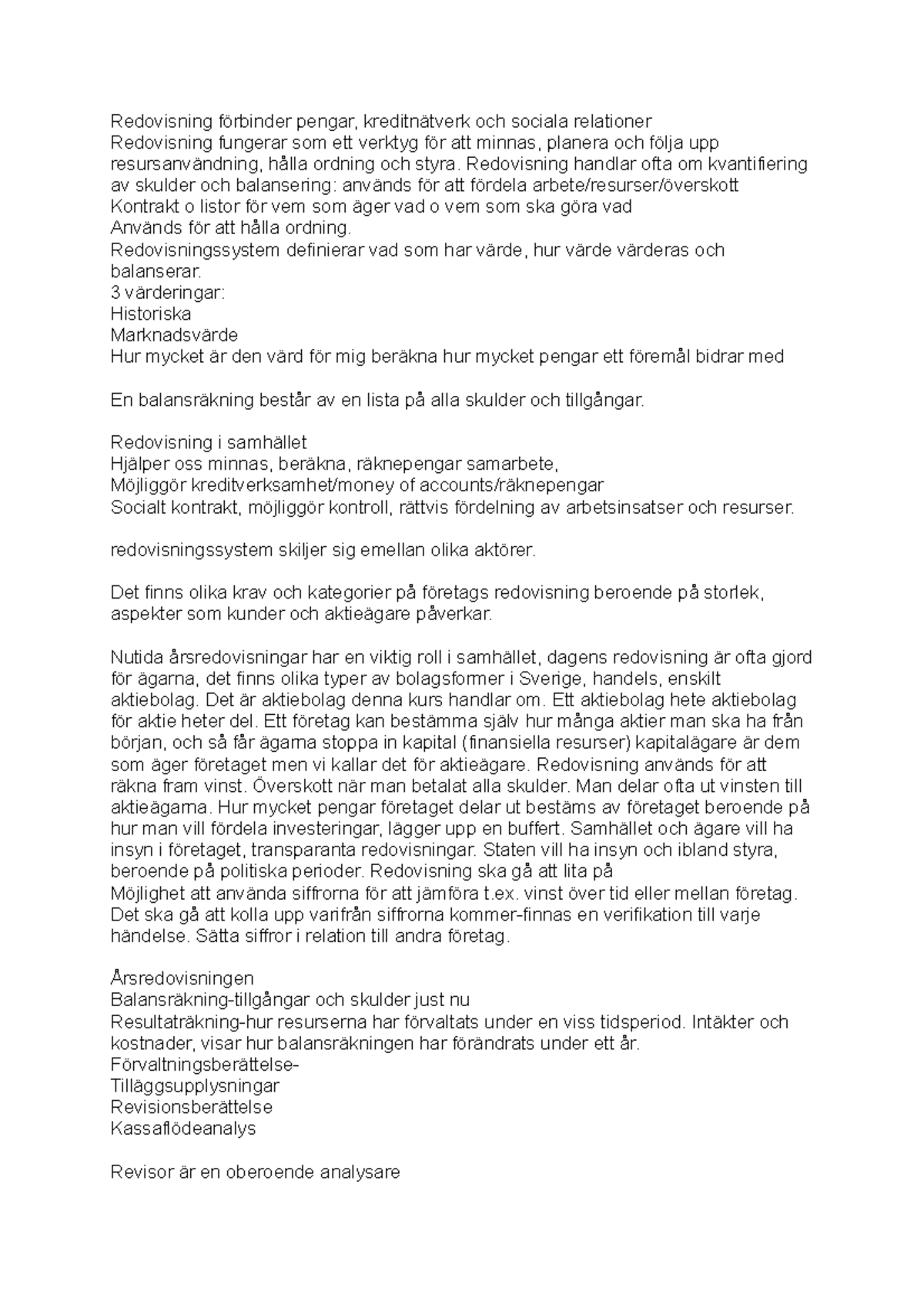 Redovisning antackningar - Redovisning förbinder pengar, kreditnätverk ...