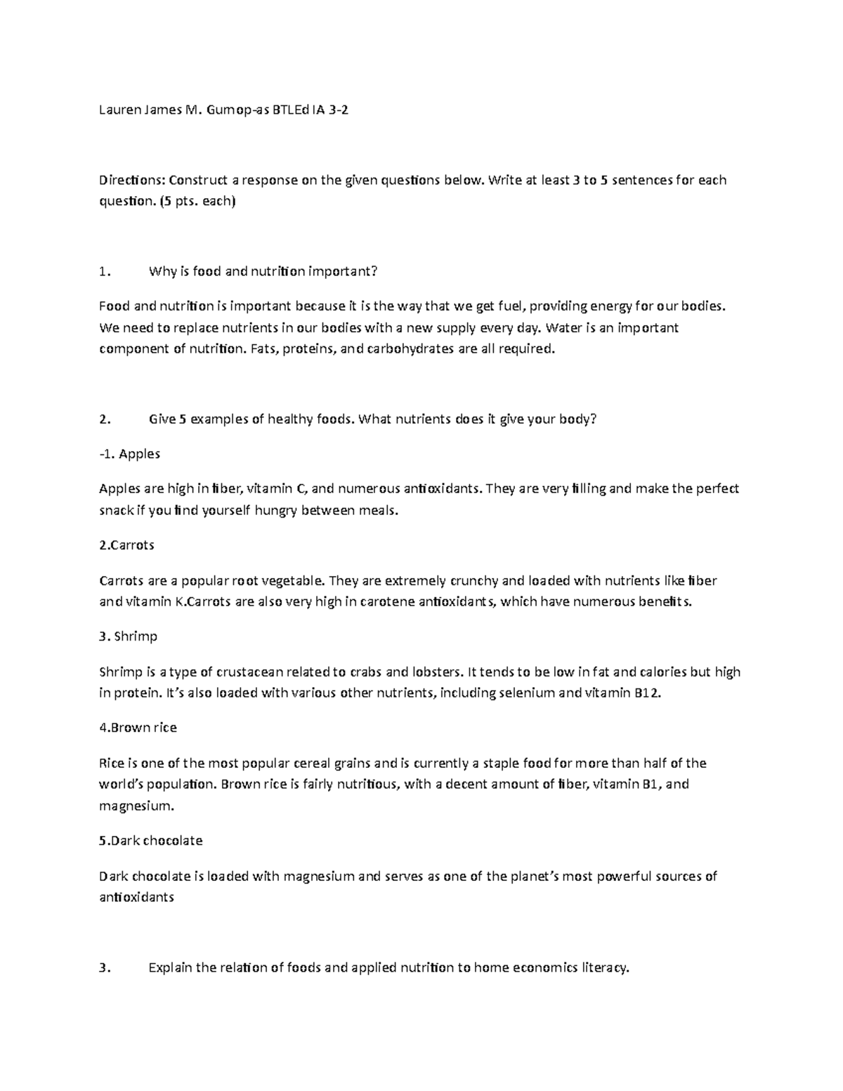 Home economics .file - Lauren James M. Gumop-as BTLEd IA 3- Directions ...