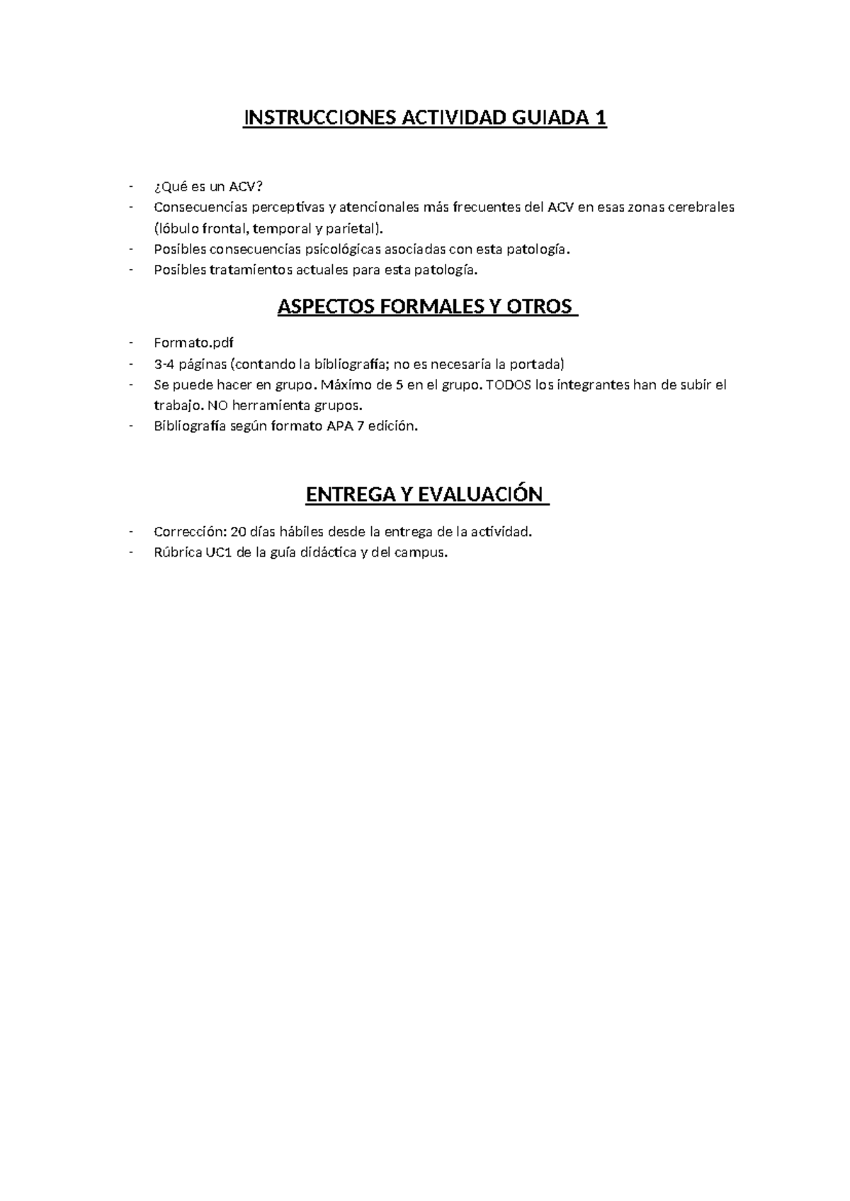 Instrucciones Actividad Guiada 1 (2) 1 - INSTRUCCIONES ACTIVIDAD GUIADA 1 - ¿Qué es un ACV ...