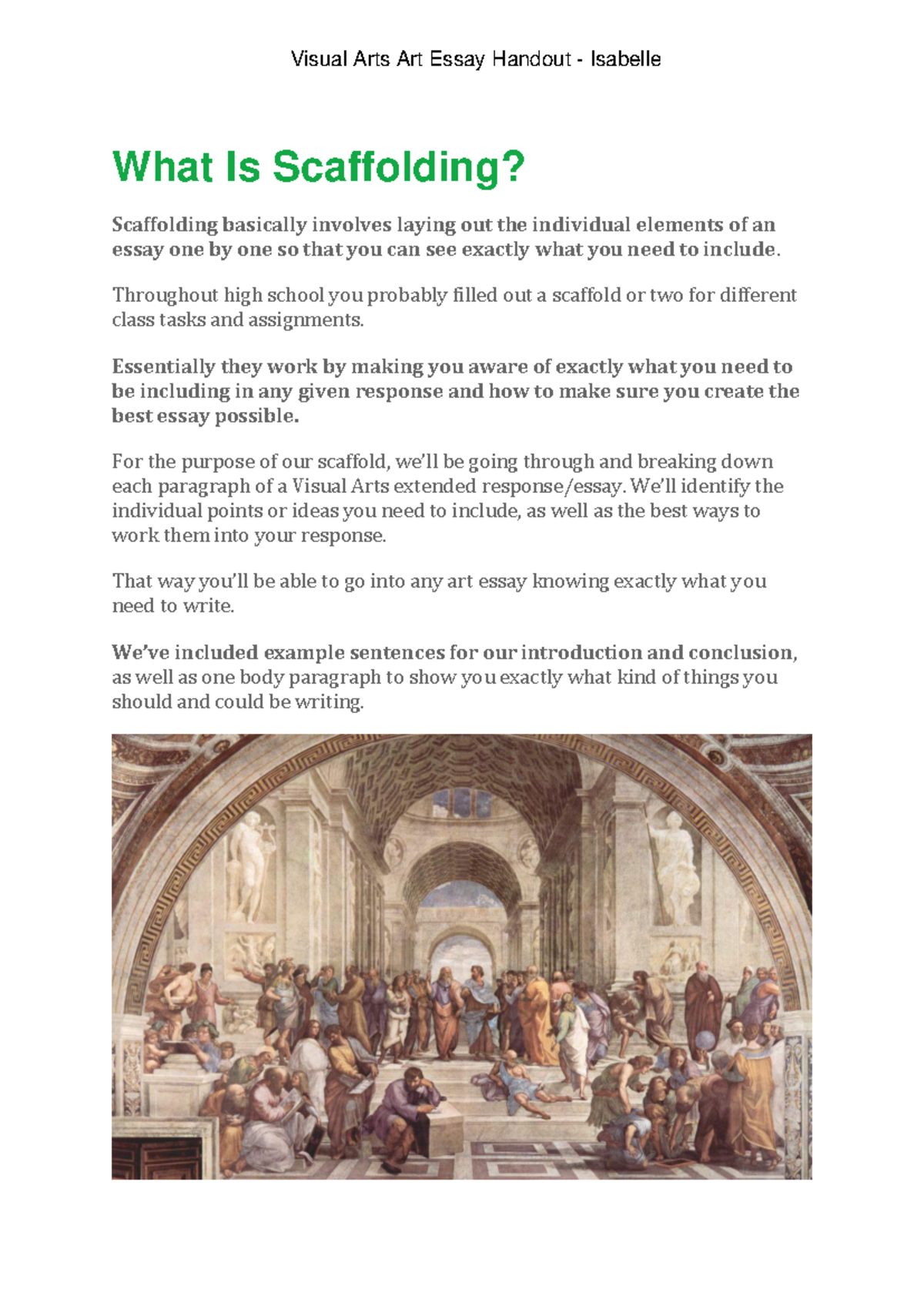 How to Scaffold When Writing Visual Arts Responses - What Is ...