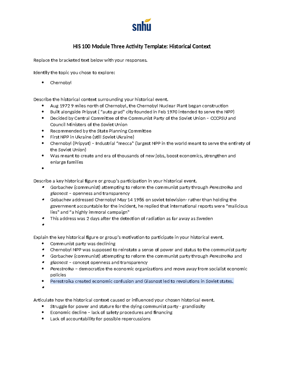 HIS 100 Module Three Activity Context Template W Directions Notes - HIS ...