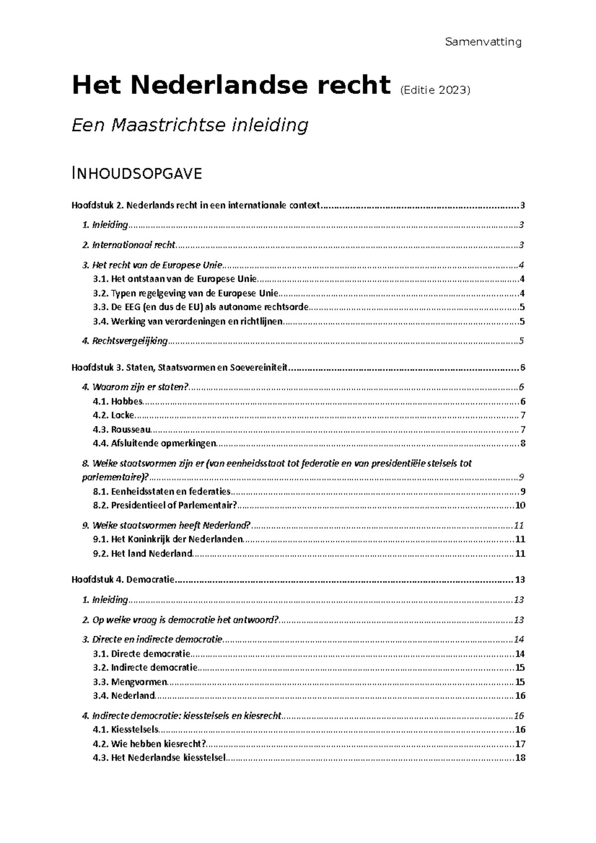Het Nederlandse recht; Een Maastrichtse inleiding (editie 2013 ) - Het ...