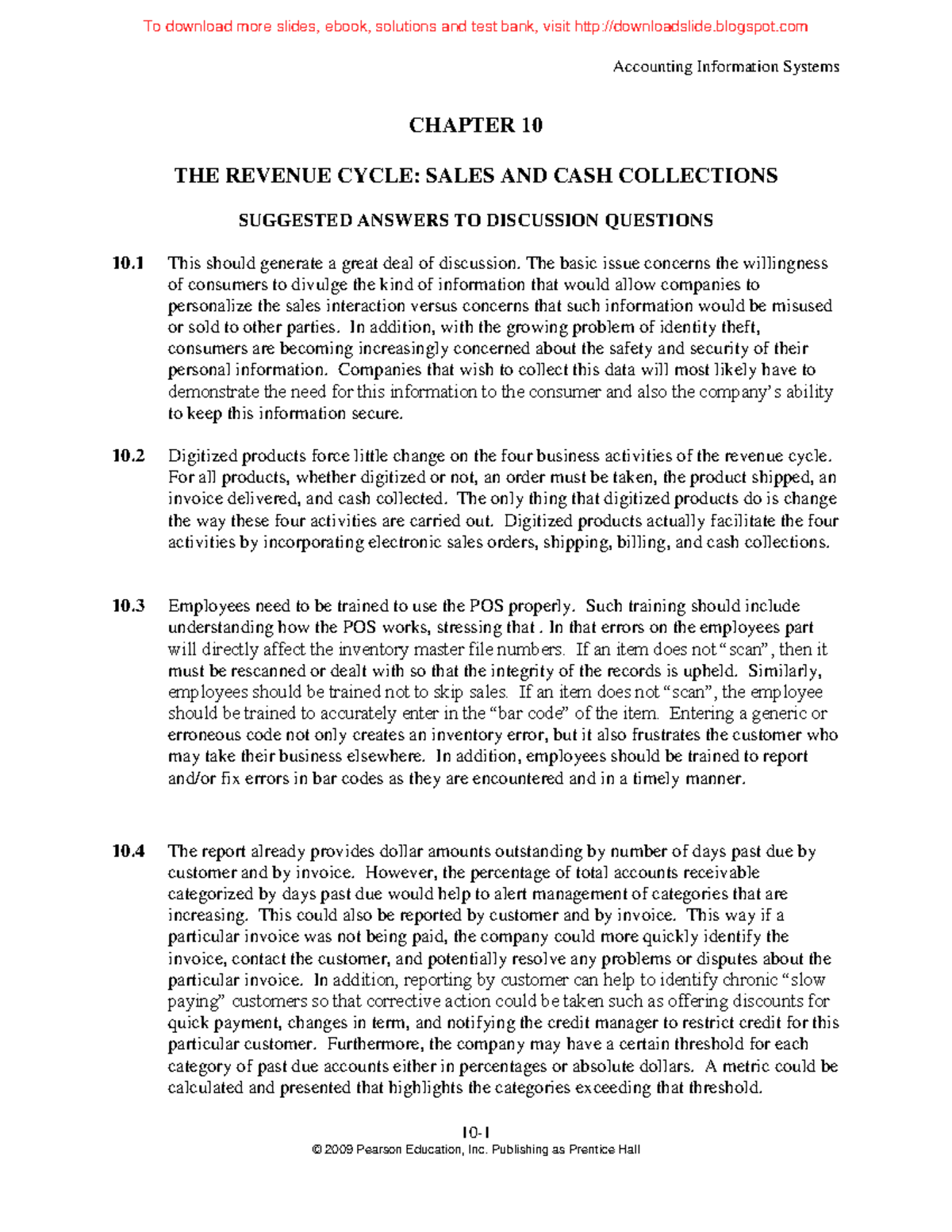 CH10 11E - Accounting information systems - Accounting Information ...