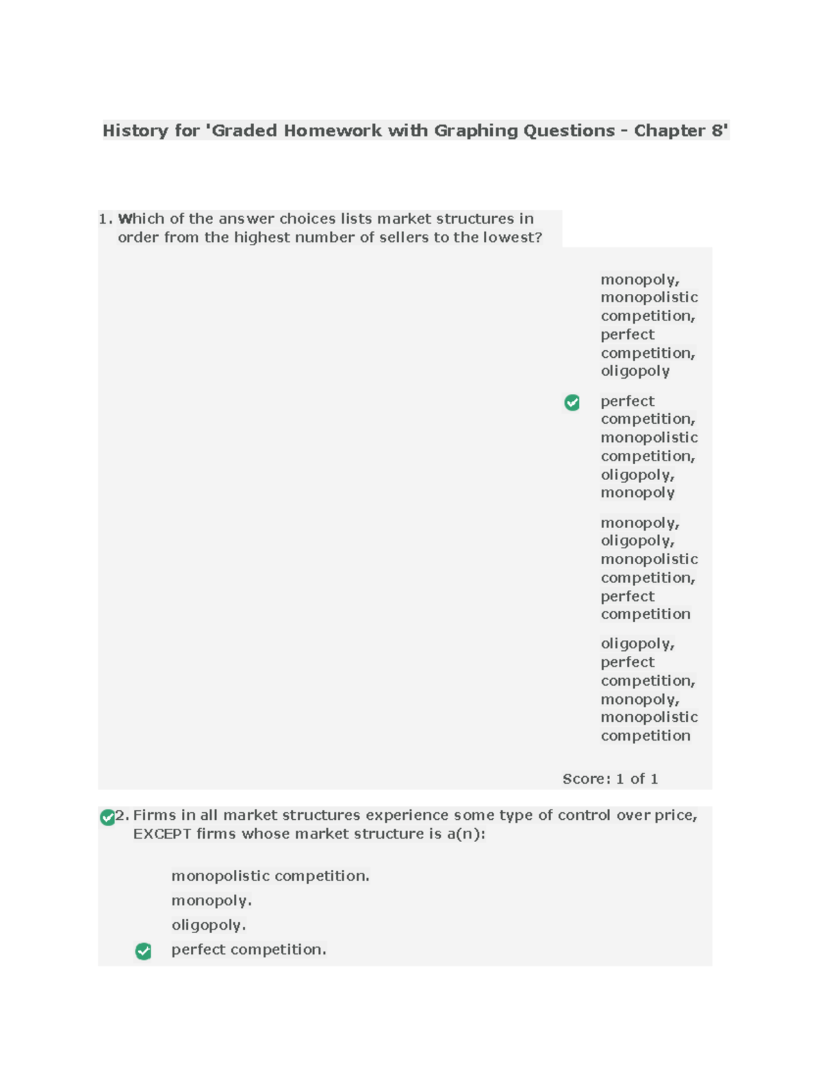 Eco - chapter 8 - History for 'Graded Homework with Graphing Questions ...