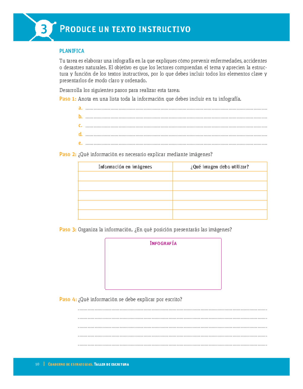 Taller 3. Produce un texto instructivo - 3 Produce un texto instructivo ...