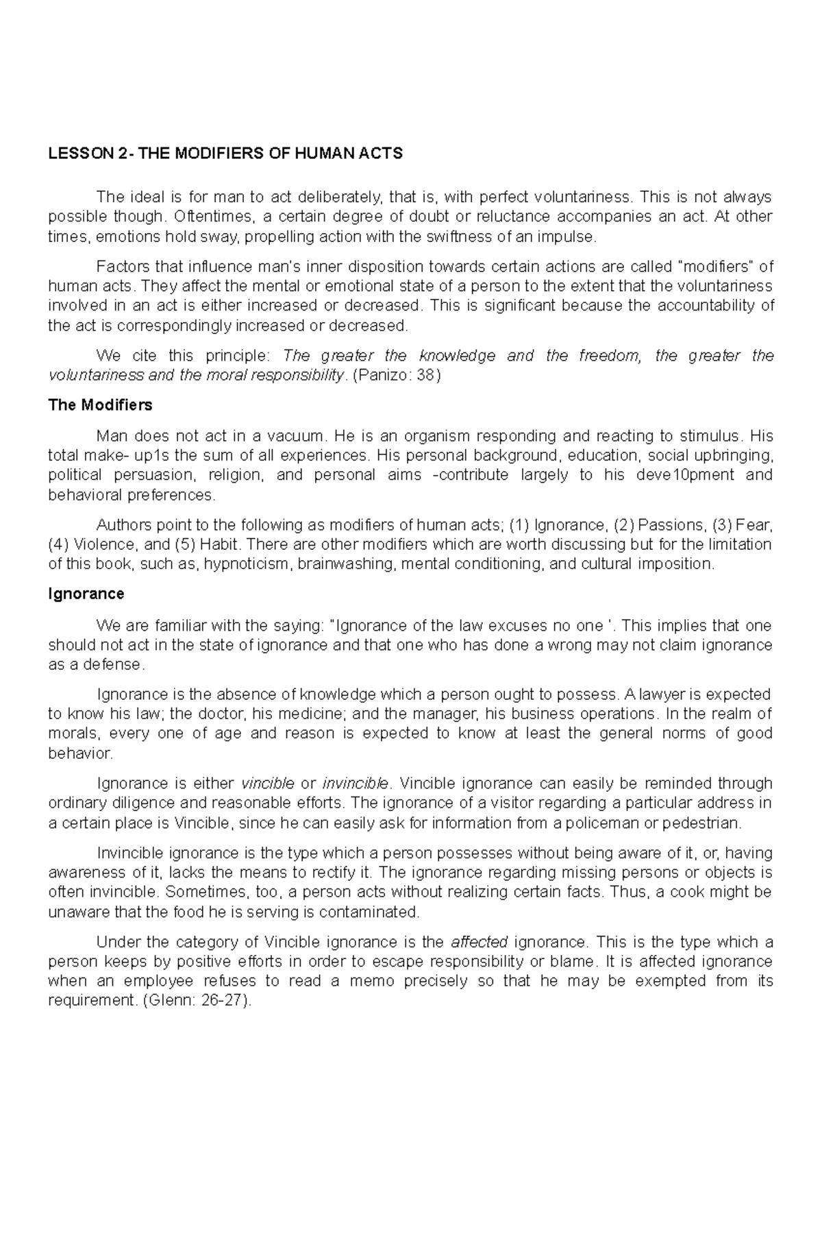 Lesson 2 - As interesting aspect of these principles is that they are ...