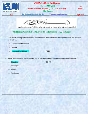 CS609 Solved MCQs Final TERM BY Junaid - CS609-System Programming (Solved Macq’s) TOPIC 93 to ...