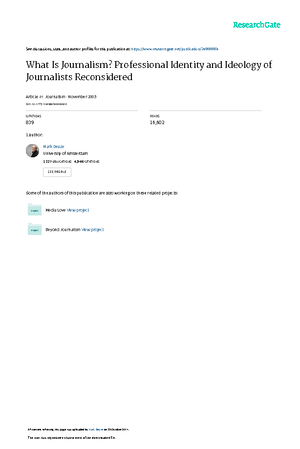 The Elements of Journalism - Here are 10 elements common to good ...