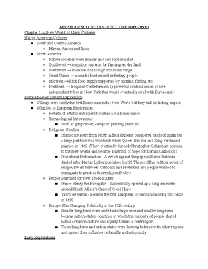 UNIT 1 Ap World - Studocu