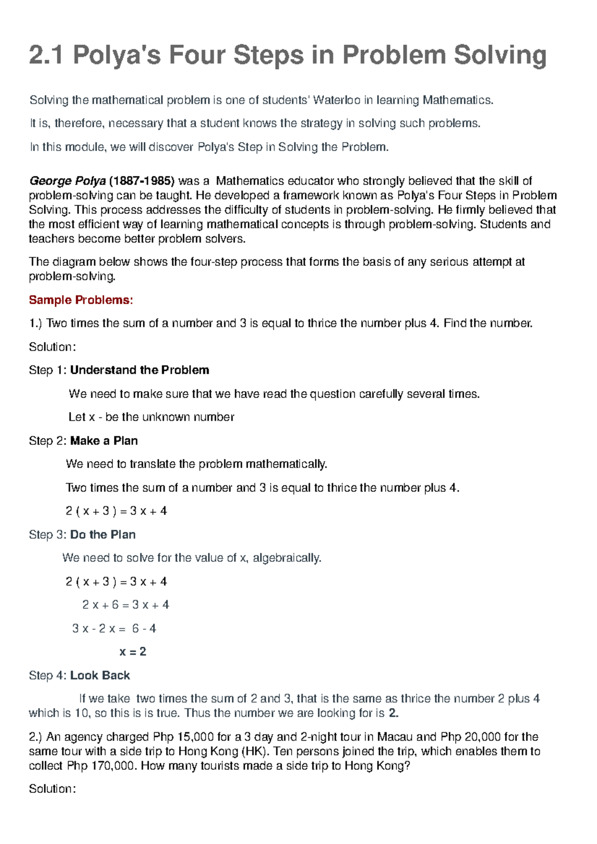 Module 2 - Lecture notes 2 - Mathematics In The Modern World - TIP ...