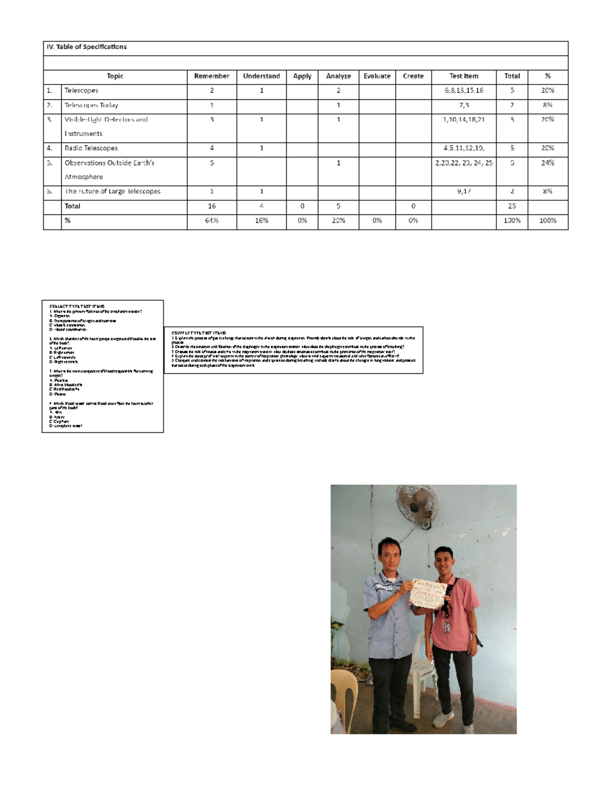 Fs - comprehensive - 5 SELECT TYPE TEST ITEMS 1. What is the primary ...