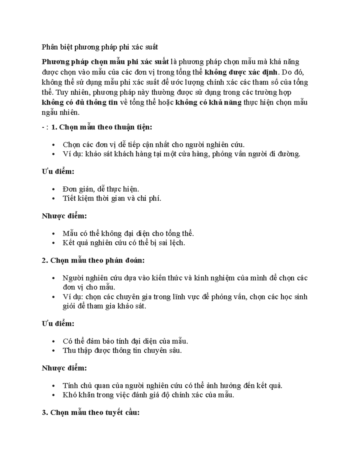 PHT T5 môn MC mar - Nc marr - Phân biệt phương pháp phi xác suất Phương ...