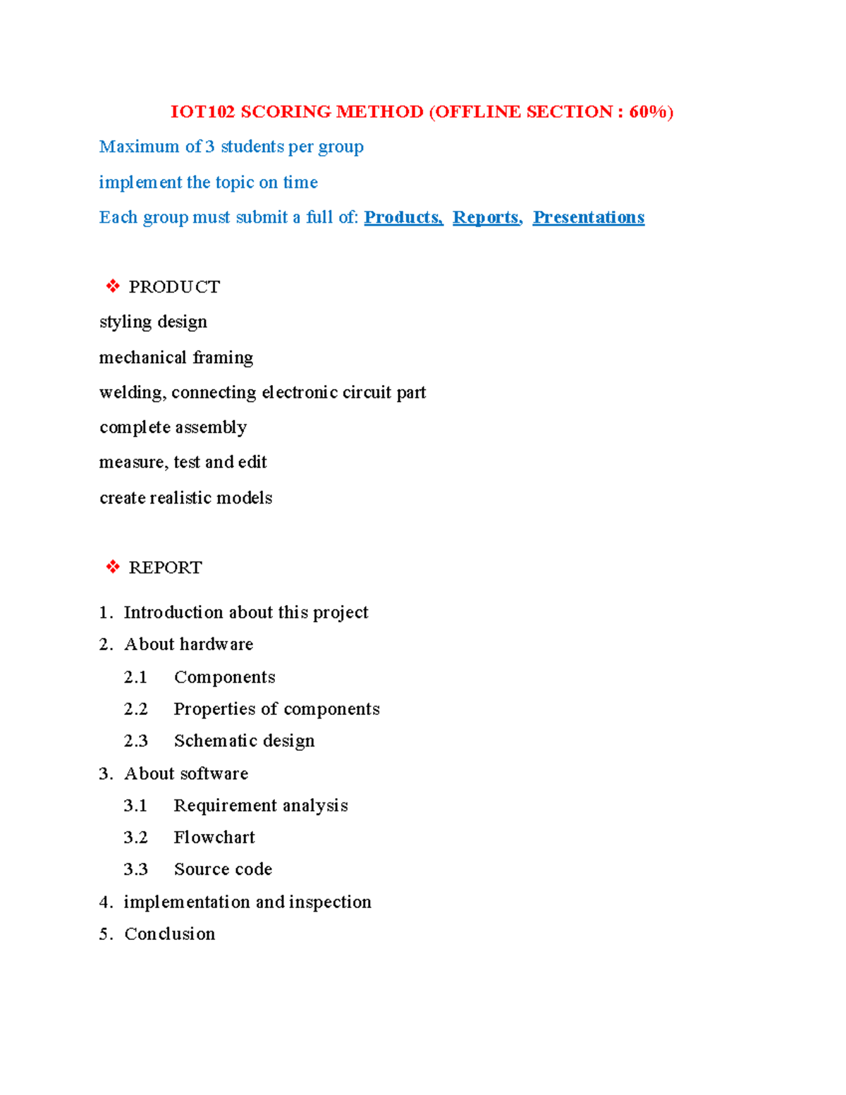 Project Iot102 Fadfdsafasdf Iot102 Scoring Method Offline Section 60 Maximum Of 3