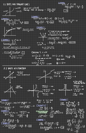 Calculus 1 formulas (Part 1) - MATH 111 - Studocu