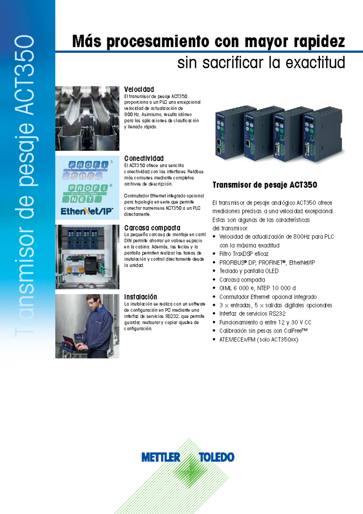 Transmisor de pesaje - ACT350 - Transmisor de pesaje ACT Transmisor de ...