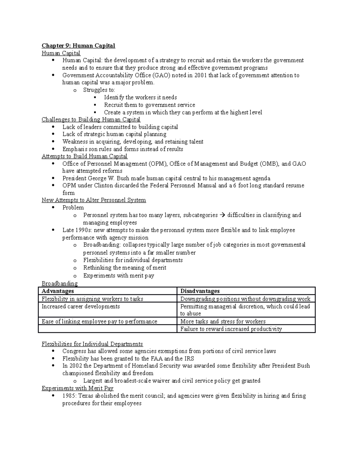 Unit 3 Notes - Chapter 9: Human Capital Human Capital Human Capital ...