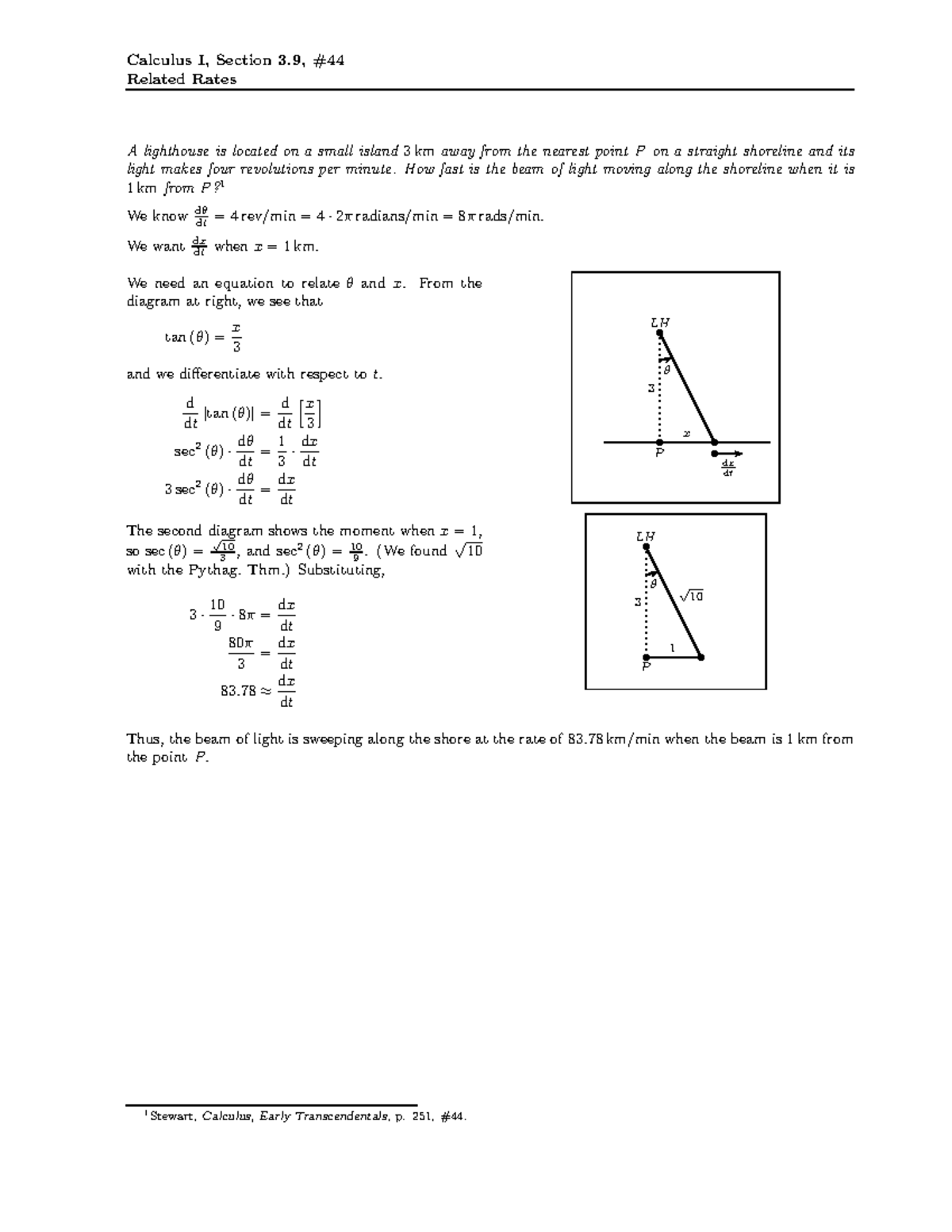 03-09-044 Related Rates - Calculus I, Section 3, # Related Rates A ...