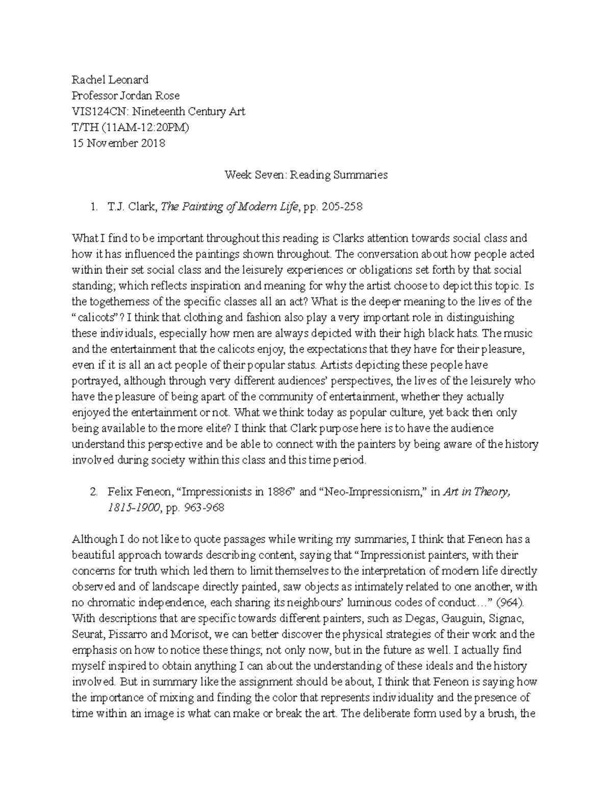 WK 7 Summaries - WK 7 Summary Submission - Rachel Leonard Professor Jordan Rose VIS124CN ...