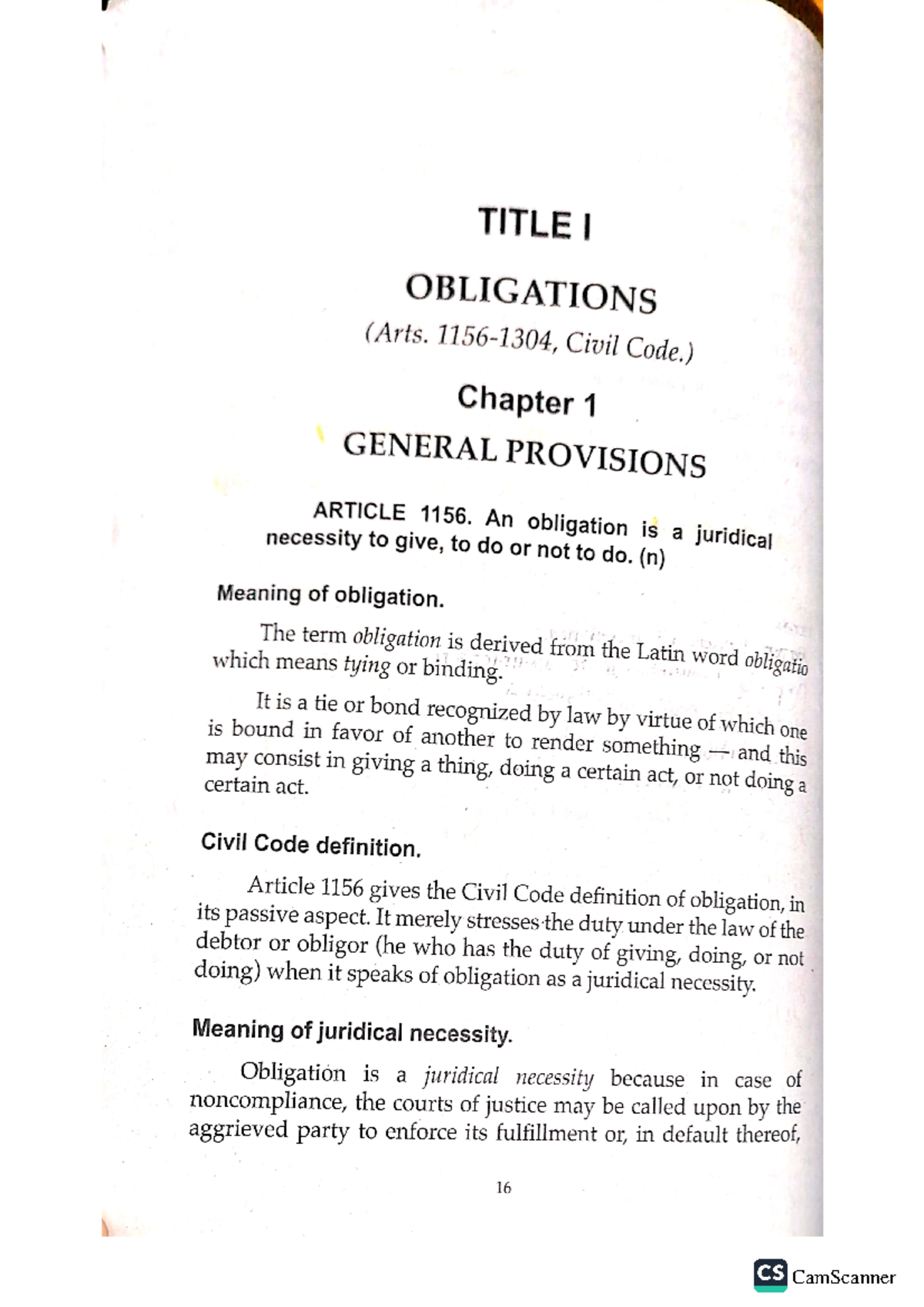 Articles 1156-1168 - ssss - Accountancy - Studocu