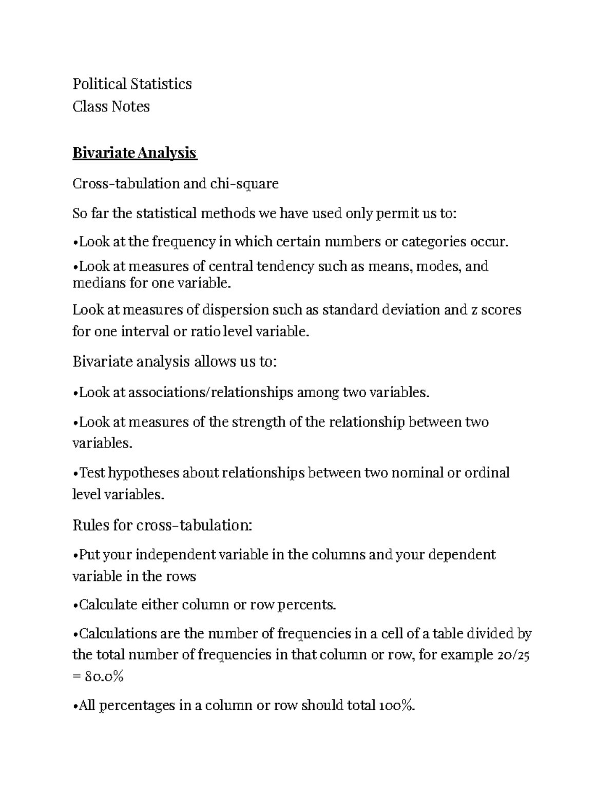 PSC 2 - Calculating Cross- tabulations - Political Statistics Class ...
