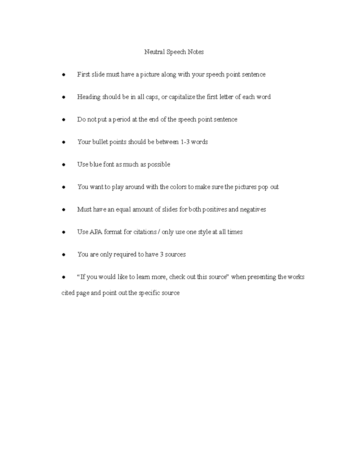 Public Speaking and Professional Communication Neutral Speech Notes ...